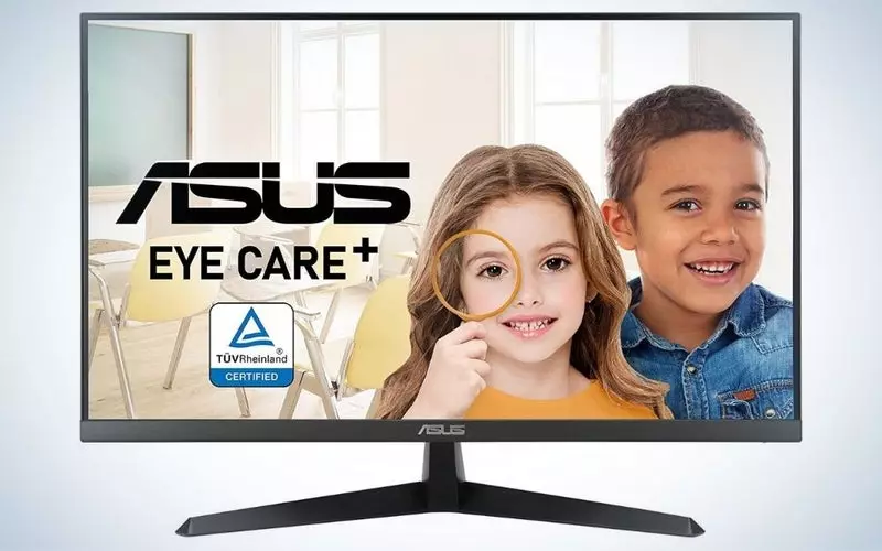 ASUS VY279HE 27” no fanaraha-maso tsara indrindra miaraka amin'ny hazavana manga ambany noho ny fihenjanan'ny maso.