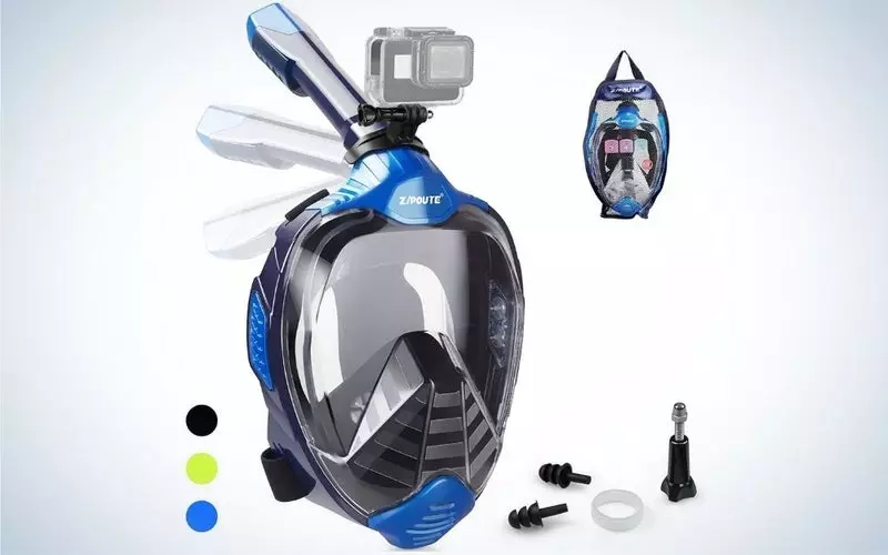 የ Zipoute ሙሉ ፊት Snorkel ጭንብል የበጀት ምርጫችን ነው።