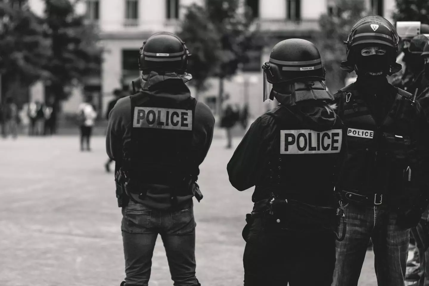 policía nunha protesta