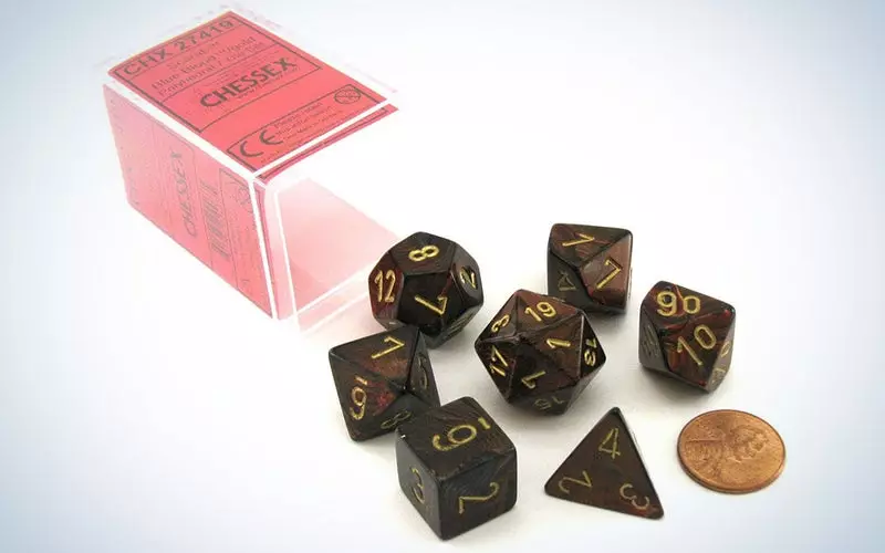 Jeu de dés polyédriques Chessex Leaf